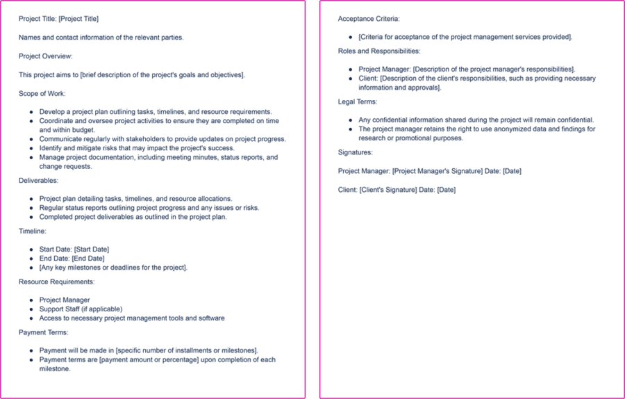 Statement of Work Template: Building a Solid Statement of Work for ...