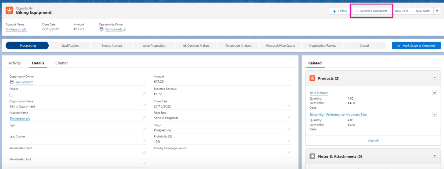 Document Generation for Salesforce Reports and Dashboards
